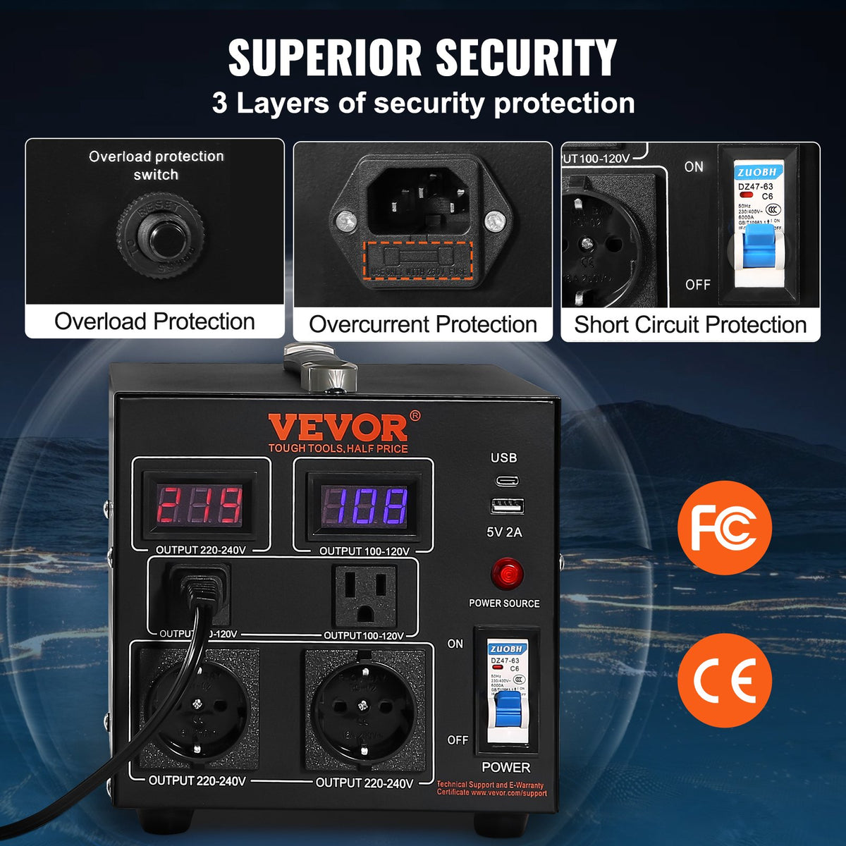 Convertidor De Voltaje 110/220 2.000 Watts Plus – MAFY SHOP
